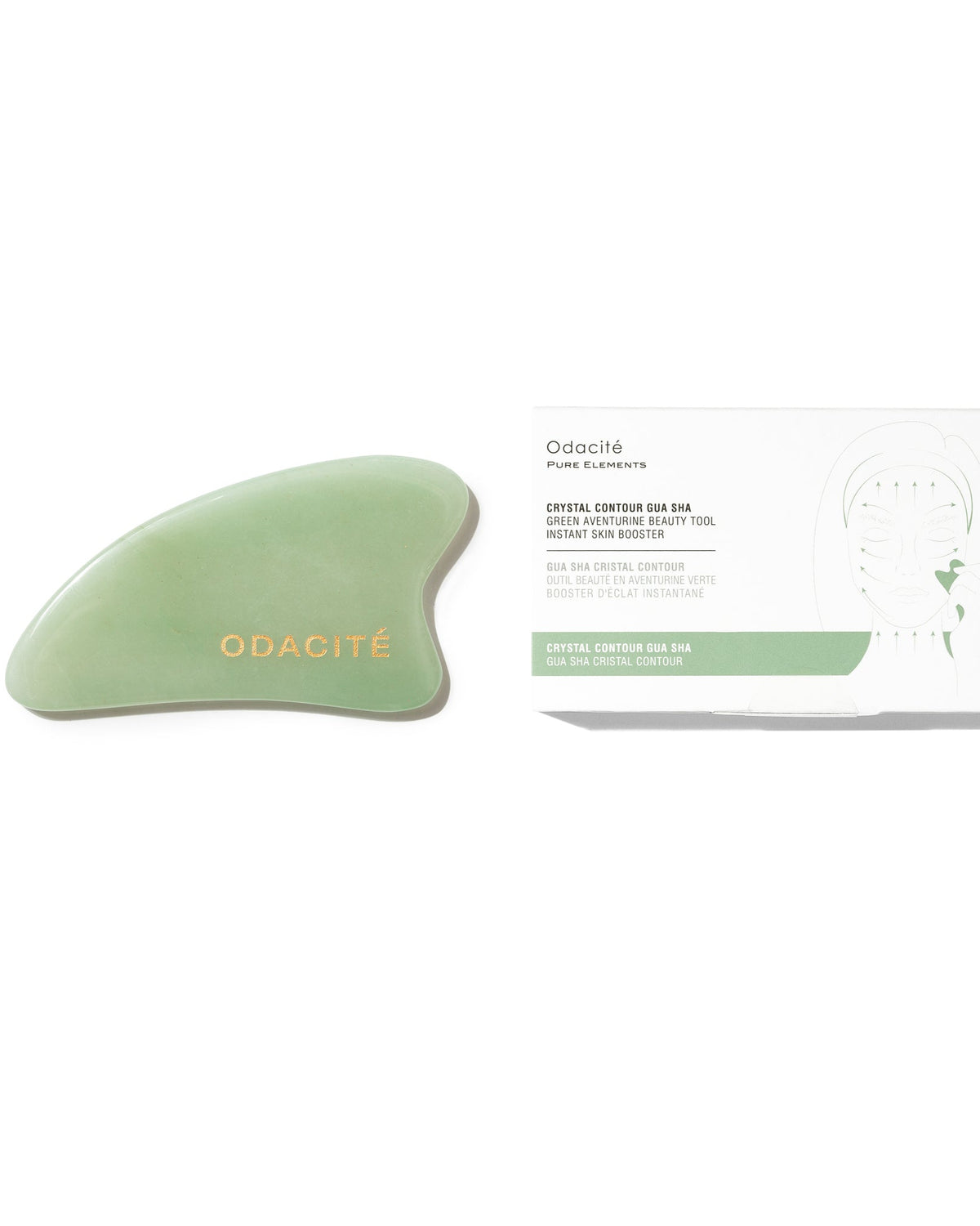 Crystal Contour Gua Sha - Green Aventurine | Pfeffer Sal Advanced Skin ...