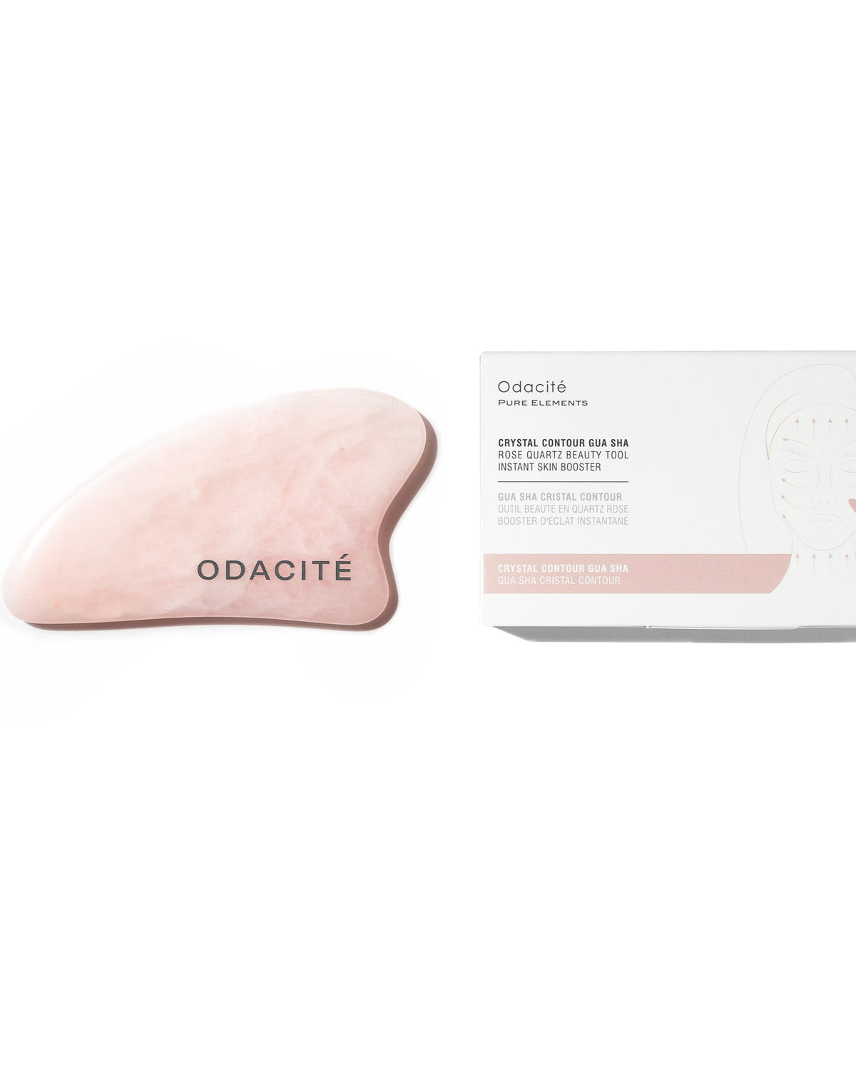 Crystal Contour Gua Sha - Rose Quartz | Pfeffer Sal Advanced Skin ...
